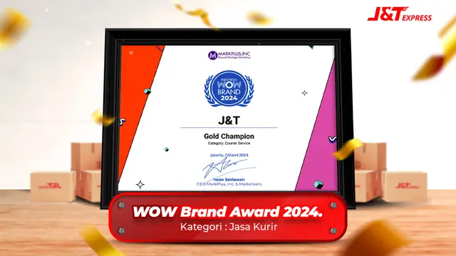 J&T Express Raih WOW Brand Award 2024, Predikat Gold Champion di ...