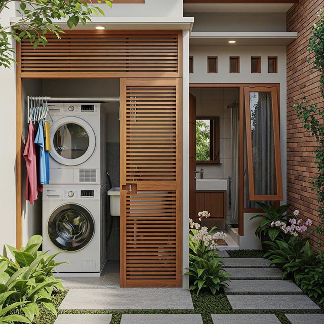 9 Desain Rumah Kecil dengan Area Cuci Jemur Tersembunyi, Solusi Hunian ...