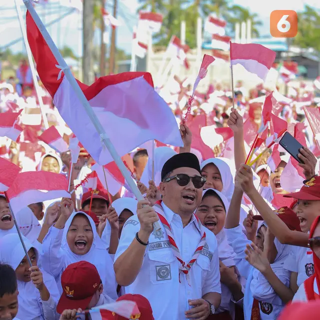 Euforia HUT ke-78 RI di Bone Bolango, Masyarakat Ciptakan Lautan Merah ...