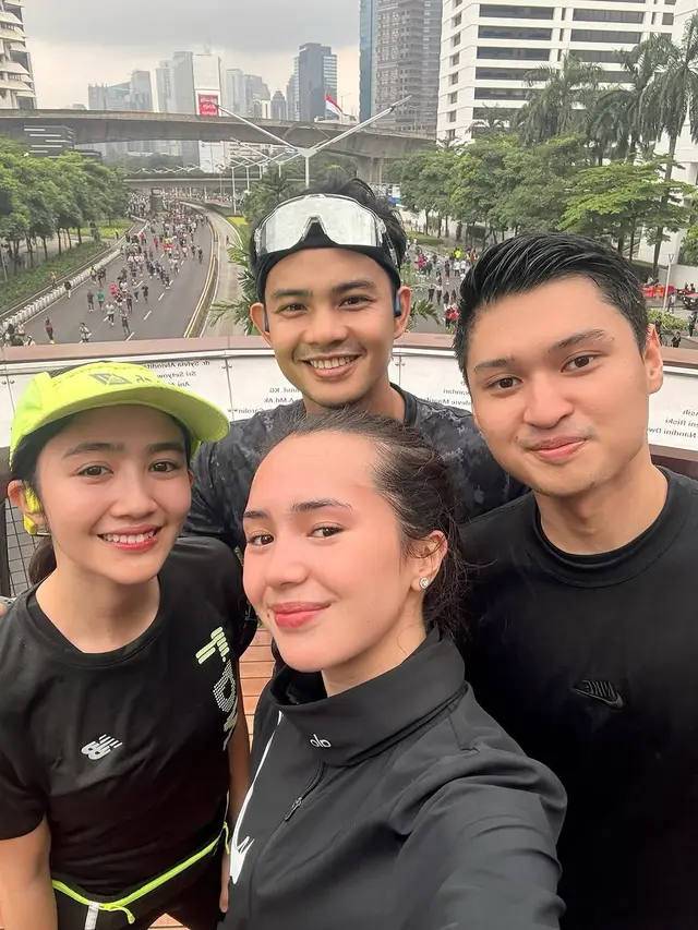 6 Potret Beby Tsabina dan Febby Rastanty di Event Lari, Sarapan Bareng ...