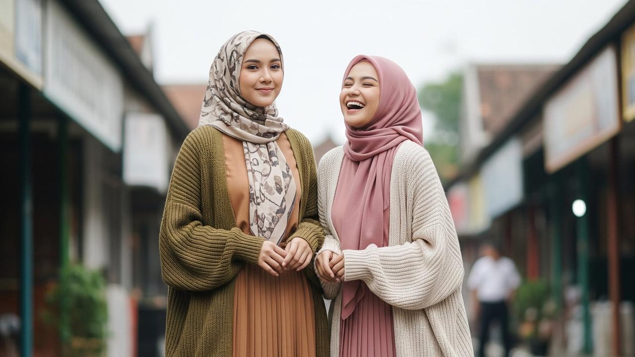 10 Inspirasi Padu Padan Gamis dan Outer Oversize yang Viral di Media ...