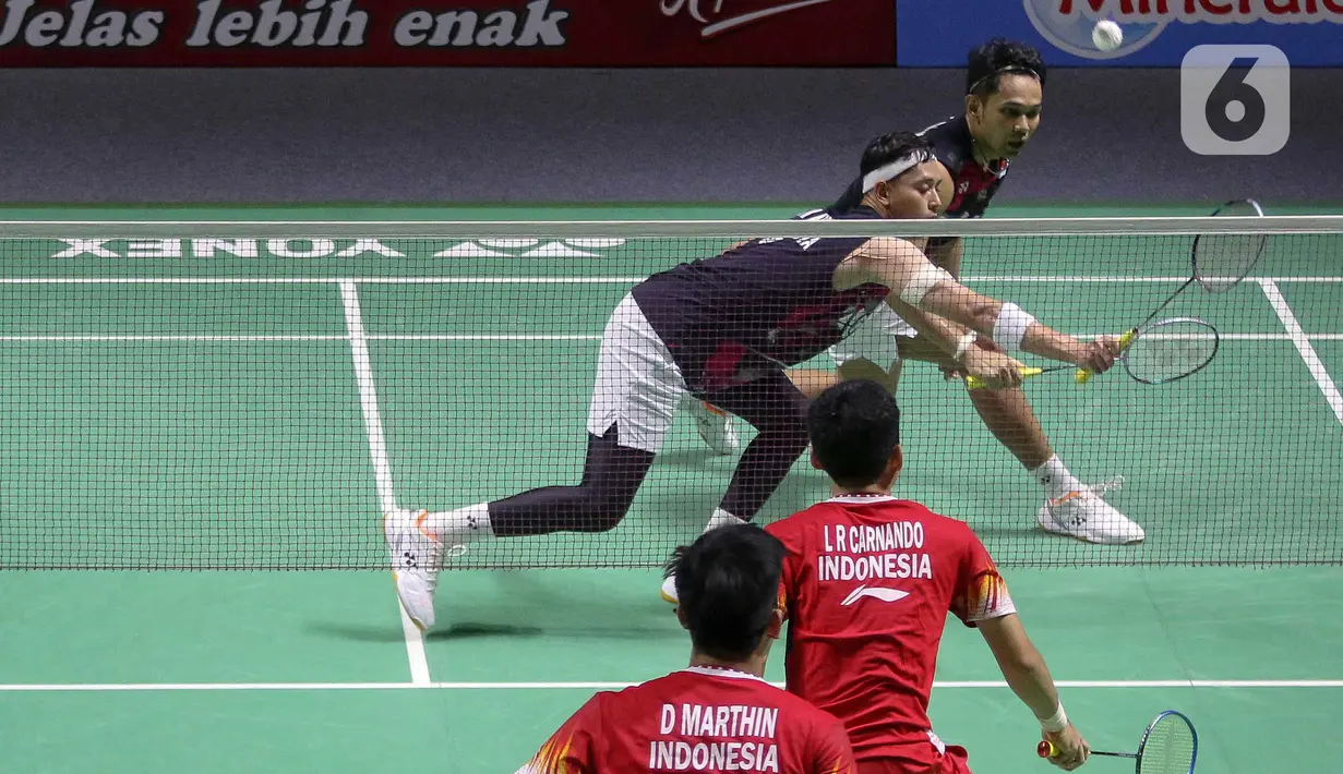 Indonesia Open 2024, Leo/Daniel Singkirkan Fajar/Rian - Foto Liputan6.com