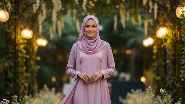 10 Pilihan Gamis Satin Polos Kombinasi Chiffon Elegan, Bikin Penampilan ...
