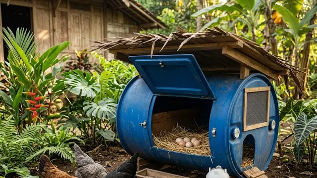6 Desain Kandang Ayam dari Drum Bekas yang Mudah Dibersihkan, Murah dan ...
