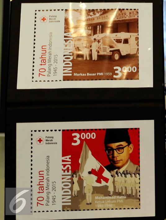 70 Tahun PMI dalam Perangko - Foto Liputan6.com