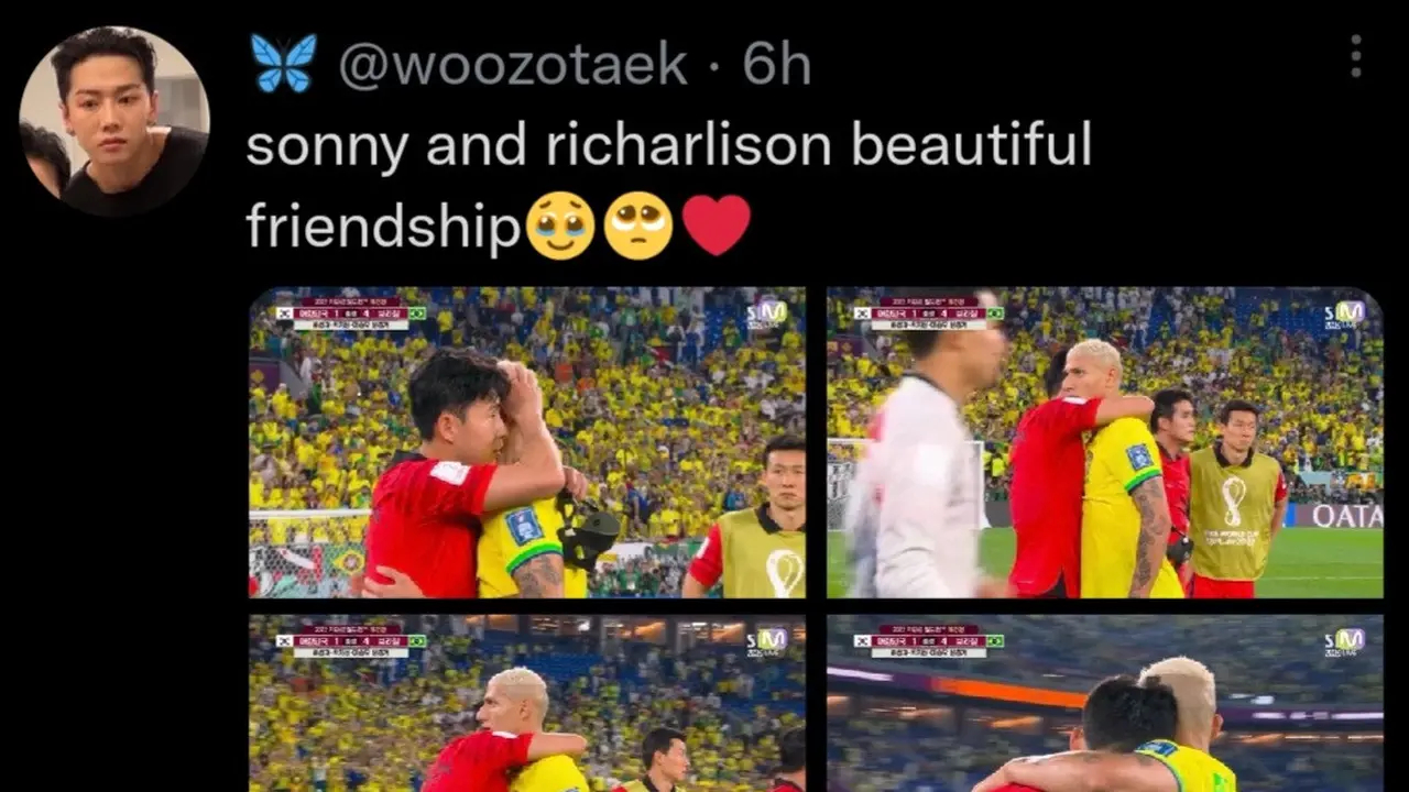 Momen Richarlison Peluk Son Heung Min, Sahabat Setim yang Beradu di Piala Dunia 2022 - Citizen6 ...
