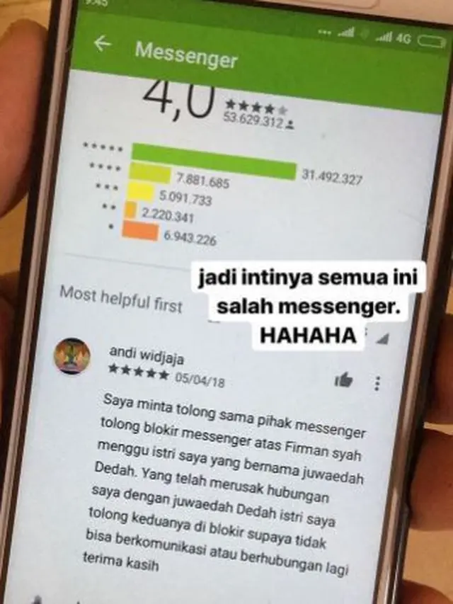 6 Ulasan Orang Ngadu Soal Pasangannya di Play Store Ini Bikin Tepuk Jidat - Hot Liputan6.com