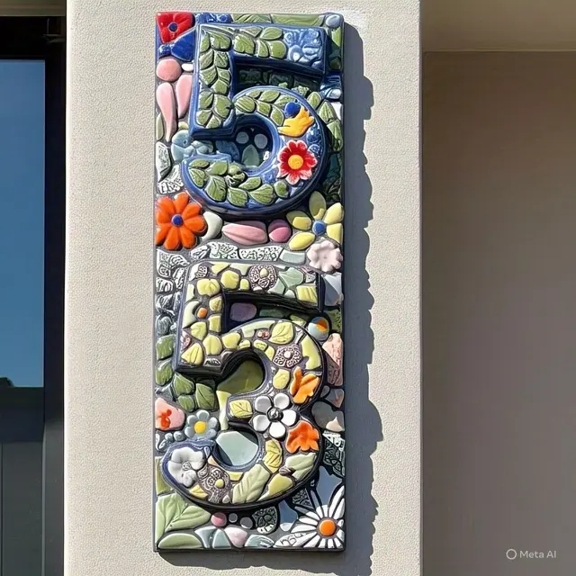 9 Model Nomor Rumah Terbaru Unik dan Estetik, Percantik Tampilan depan ...