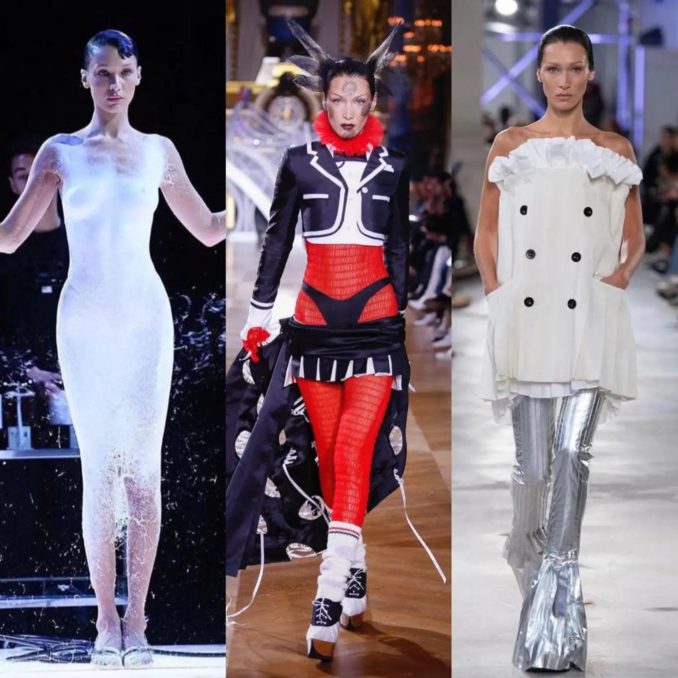 6 Potret Gaya Fenomenal Bella Hadid di Paris Fashion Week SS23, Gaun ...