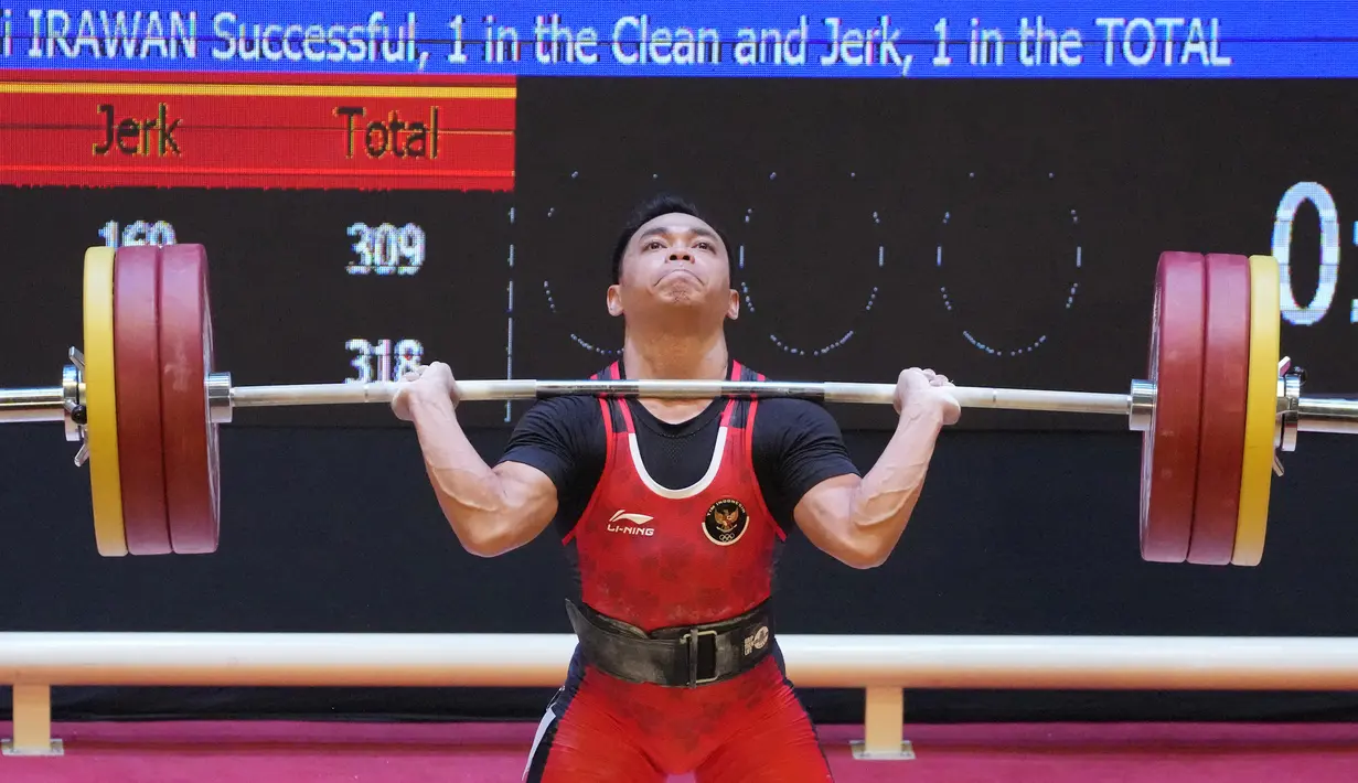 FOTO: Eko Yuli Irawan Sukses Raih Emas SEA Games 2021 - Foto Liputan6.com