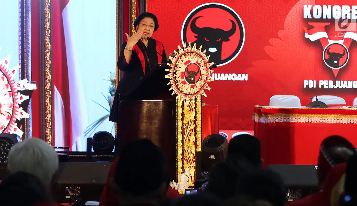 FOTO: Pesan Tri Karsa Megawati Saat Tutup Kongres V PDIP - Foto Liputan6.com