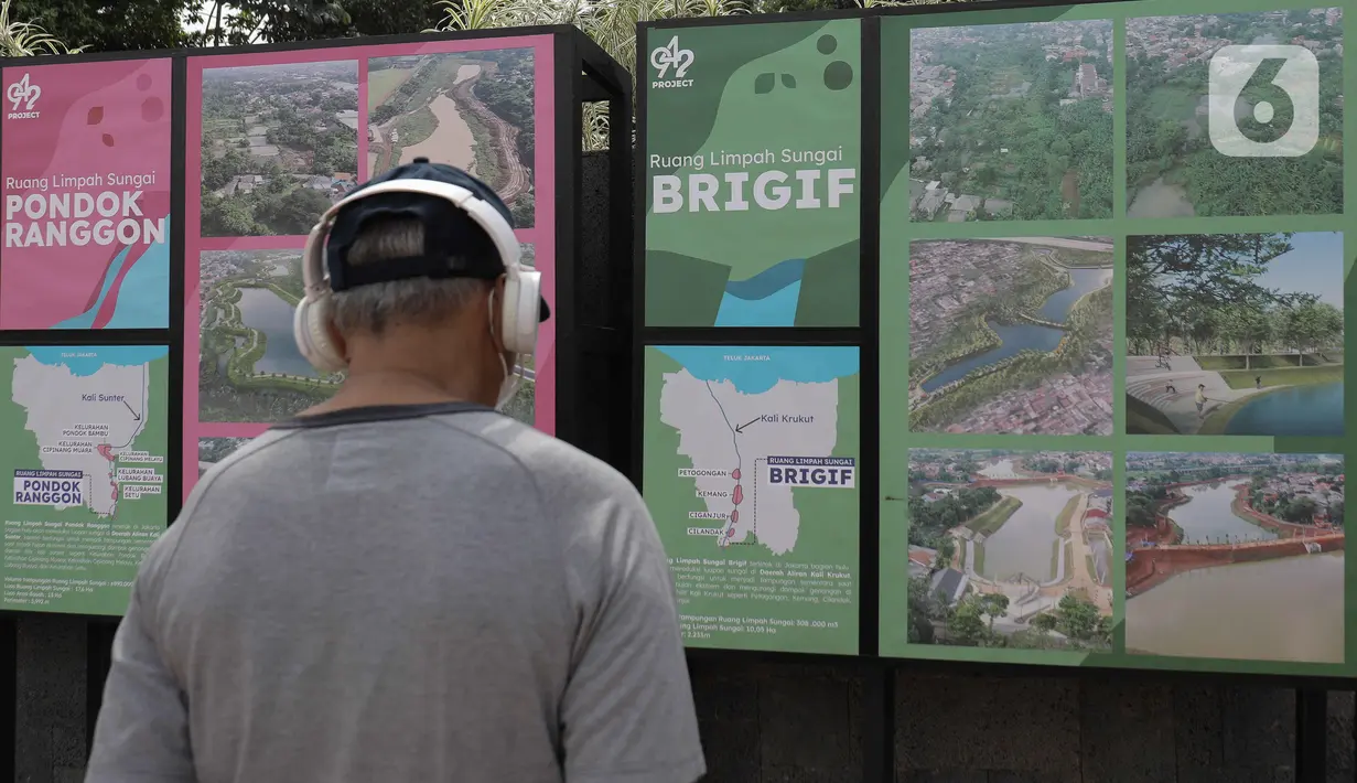 Menikmati Akhir Pekan di Ruang Limpah Sungai Brigif - Foto Liputan6.com