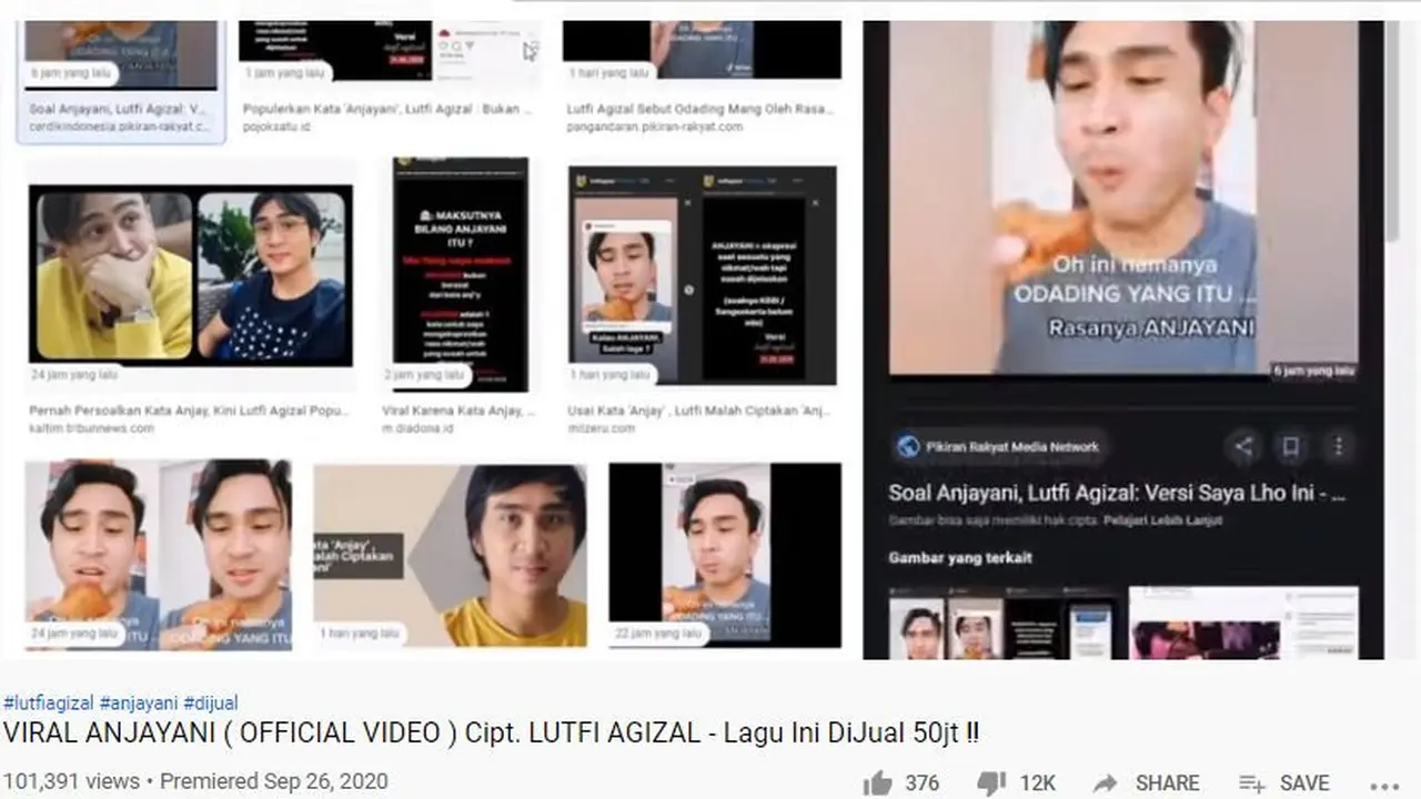 Ciptakan Lagu Anjayani, Lutfi Agizal Jual Seharga Rp 50 Juta - ShowBiz ...