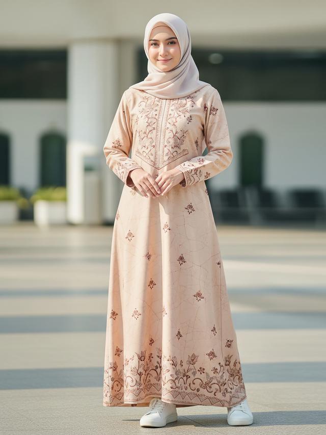 7 Model Gamis Batik untuk Seragam Umroh Wanita, Tampil Nyaman dan Anggun