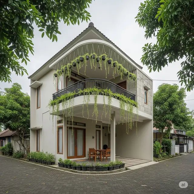 17 Gambar Rumah Sederhana di Kampung 2 Lantai, Modern Tapi Tetap Asri ...