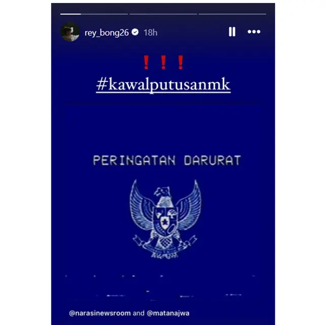 10 Artis Ini Ikut Kawal Putusan MK di Media Sosial, Bergerak Bersama Rakyat - Hot Liputan6.com