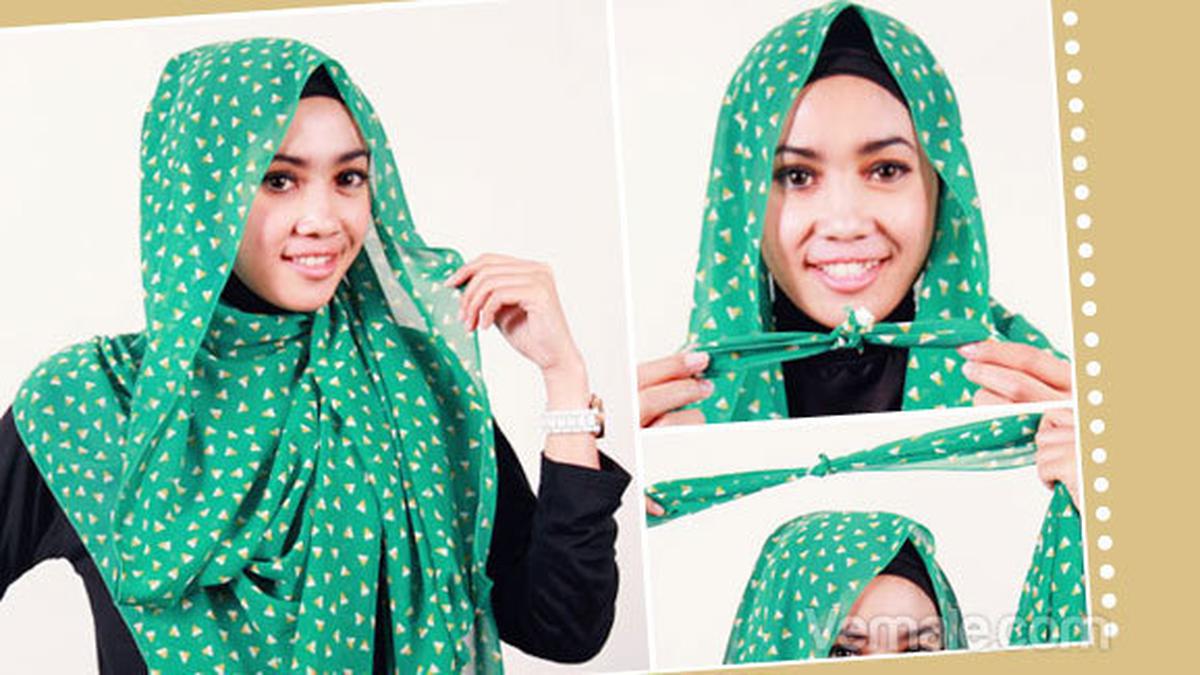 Tutorial Pashmina Chiffon 3 Langkah - Beauty Fimela.com