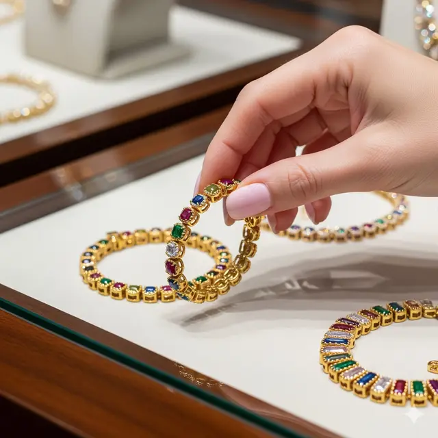 10 Model Gelang Batu Permata untuk Wanita Emas 24 Karat Terbaru 2025 ...