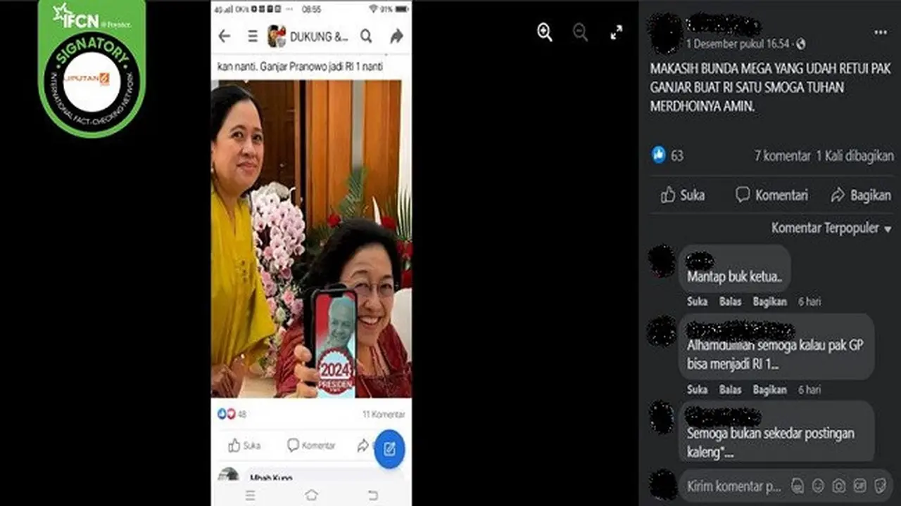 Cek Fakta: Tidak Benar dalam Foto ini Megawati Restui Ganjar Maju Jadi Capres 2024 - Cek Fakta ...