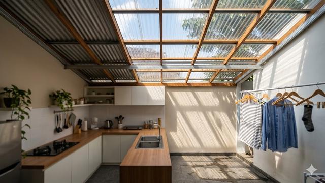Dapur dan Jemuran Jadi Satu? Ini 7 Inspirasi Atap Transparan yang Wajib ...