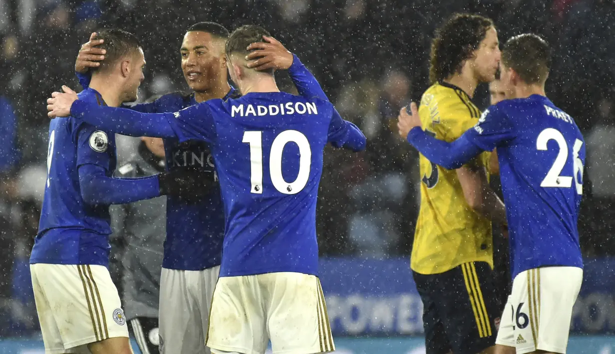 FOTO: Arsenal Menyerah 2-0 di Kandang Leicester City - Foto Liputan6.com