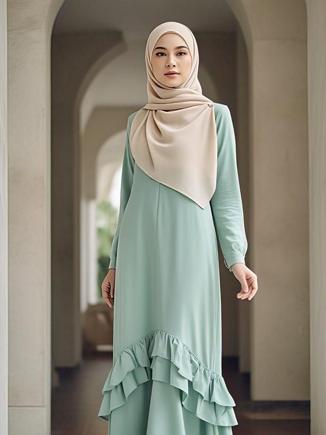 6 Tren Model Gamis Terbaru 2025 untuk Wanita Tinggi 150-an, Ciptakan ...