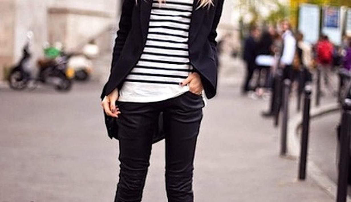 Gaya Fashion Hitam Putih Untuk Si Tomboy - Photo Fimela.com