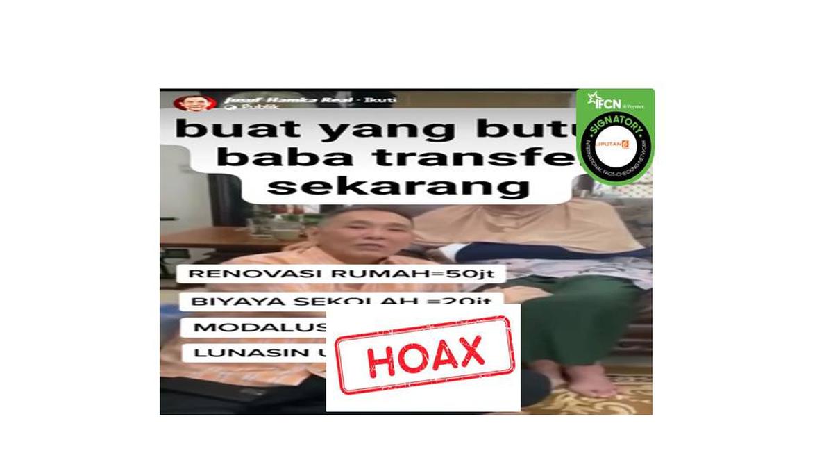 Cek Fakta: Hoaks Jusuf Hamka Bagikan Uang Puluhan Juta Hanya dengan ...