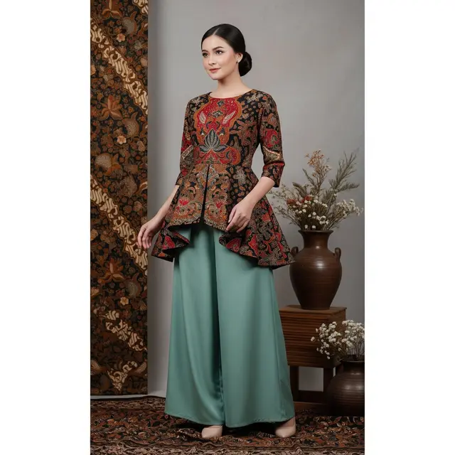 10 Model Batik Wanita Palazzo 2025, Simak Paduan Elegan Outfit Kantor ...