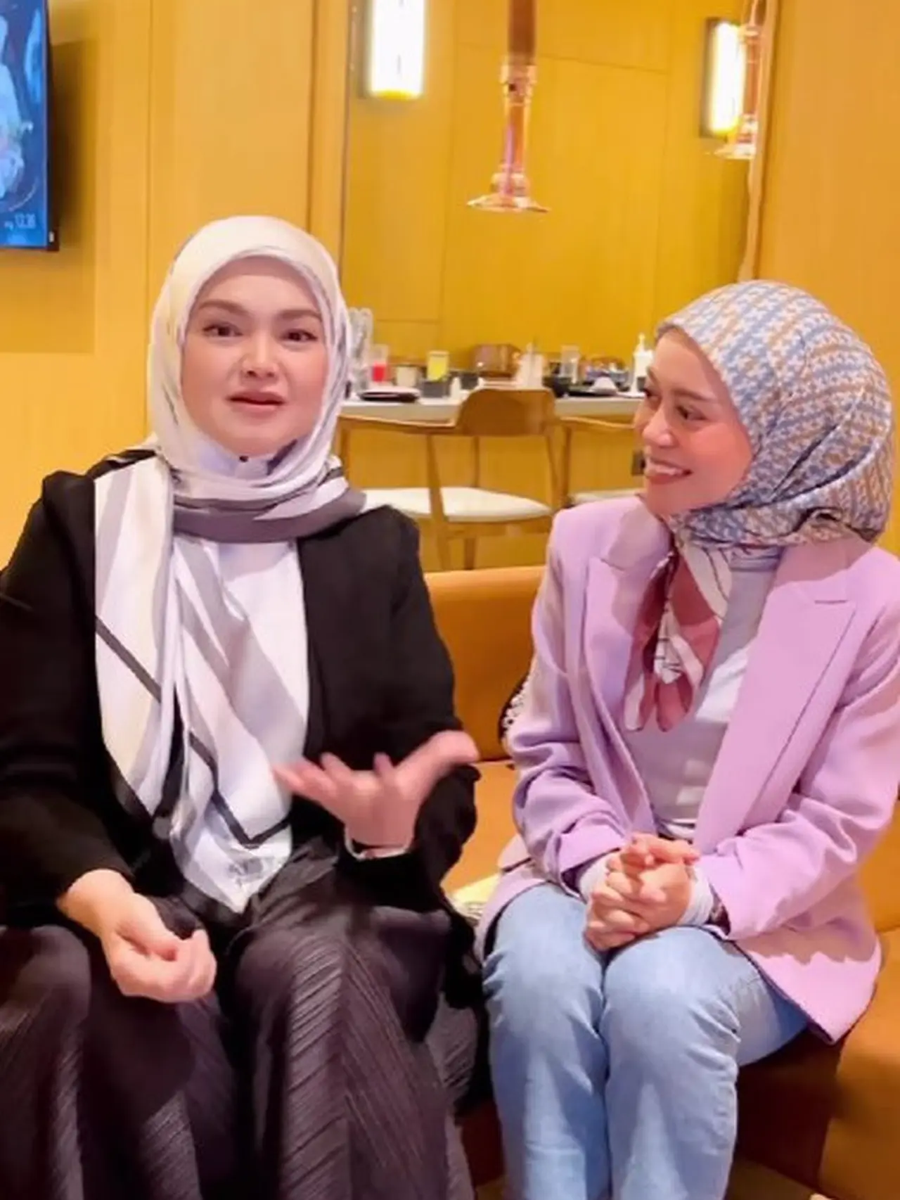 6 Potret Pertemuan Lesti Kejora dan Siti Nurhaliza, Lepas Rindu Lama ...