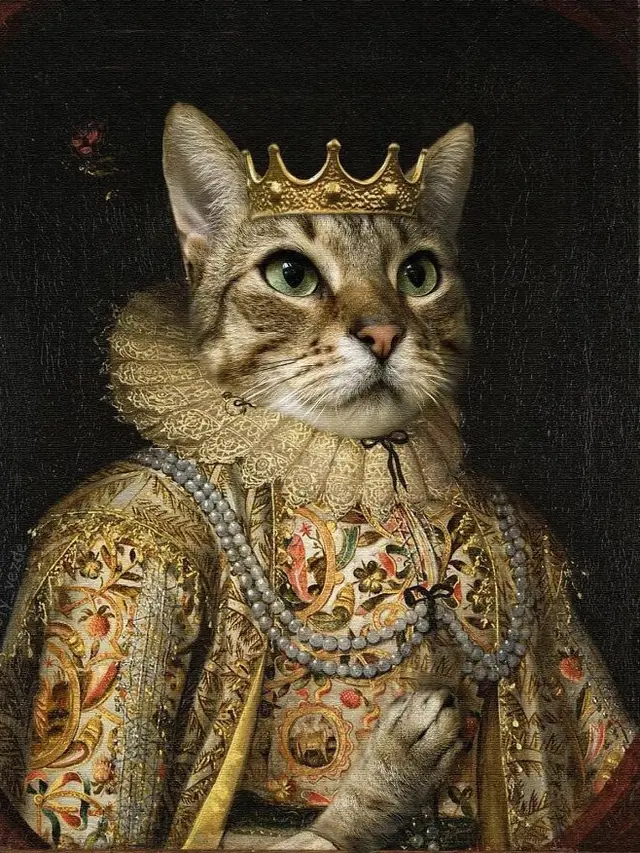 7 Lukisan Kucing Jika Jadi Orang di Zaman Kerajaan Ini Berwibawa ...