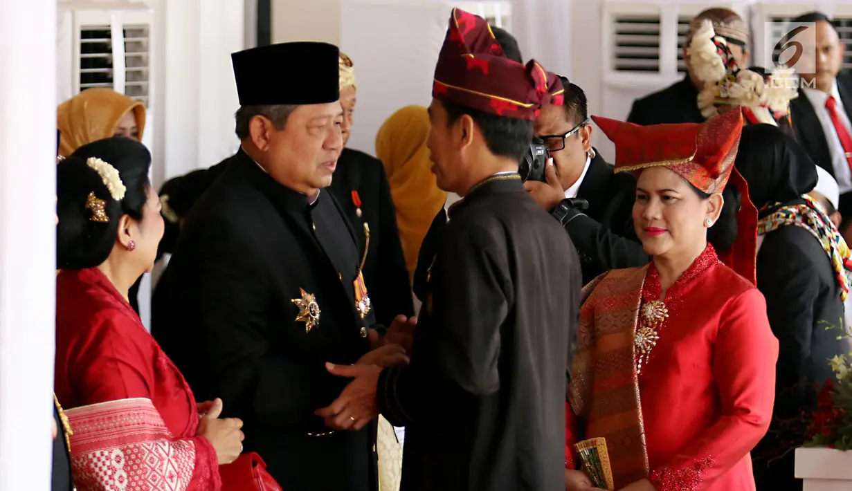 PHOTO: Kali Pertama Setelah Lengser, SBY Hadiri Upacara HUT RI di Istana - Foto Liputan6.com