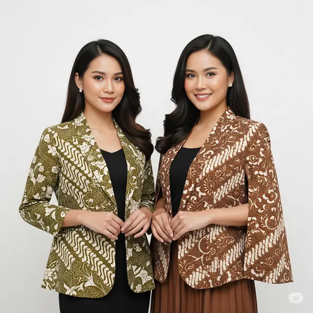 10 Model Jas Batik Masa Kini untuk Wanita: Modern dan Profesional - Hot ...