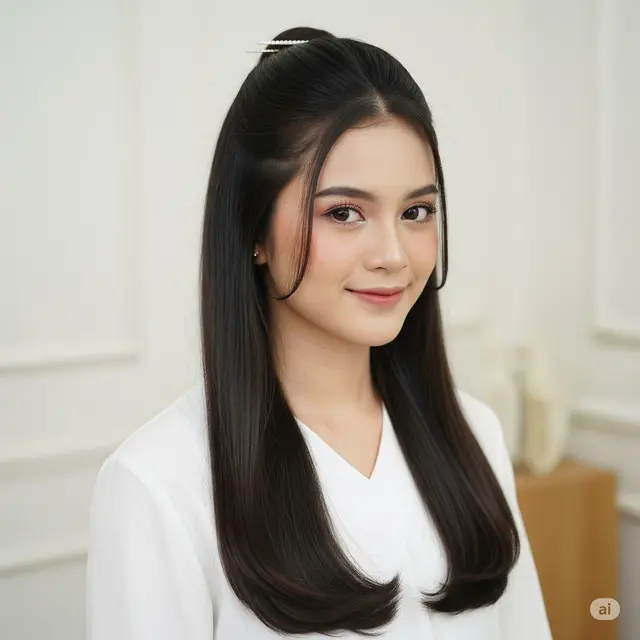 7 Model Rambut Wanita Korea Panjang Lurus Tren 2025, Tampil Simpel ...