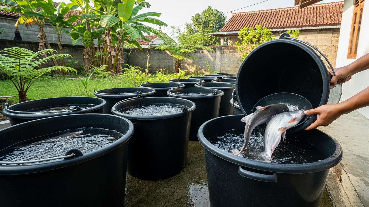 Cara Ternak Ikan Patin di Ember Besar 100 Liter Anti Mati untuk Pemula ...