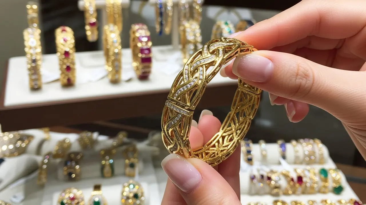 10 Model Gelang Batu Permata untuk Wanita Emas 24 Karat Terbaru 2025 ...