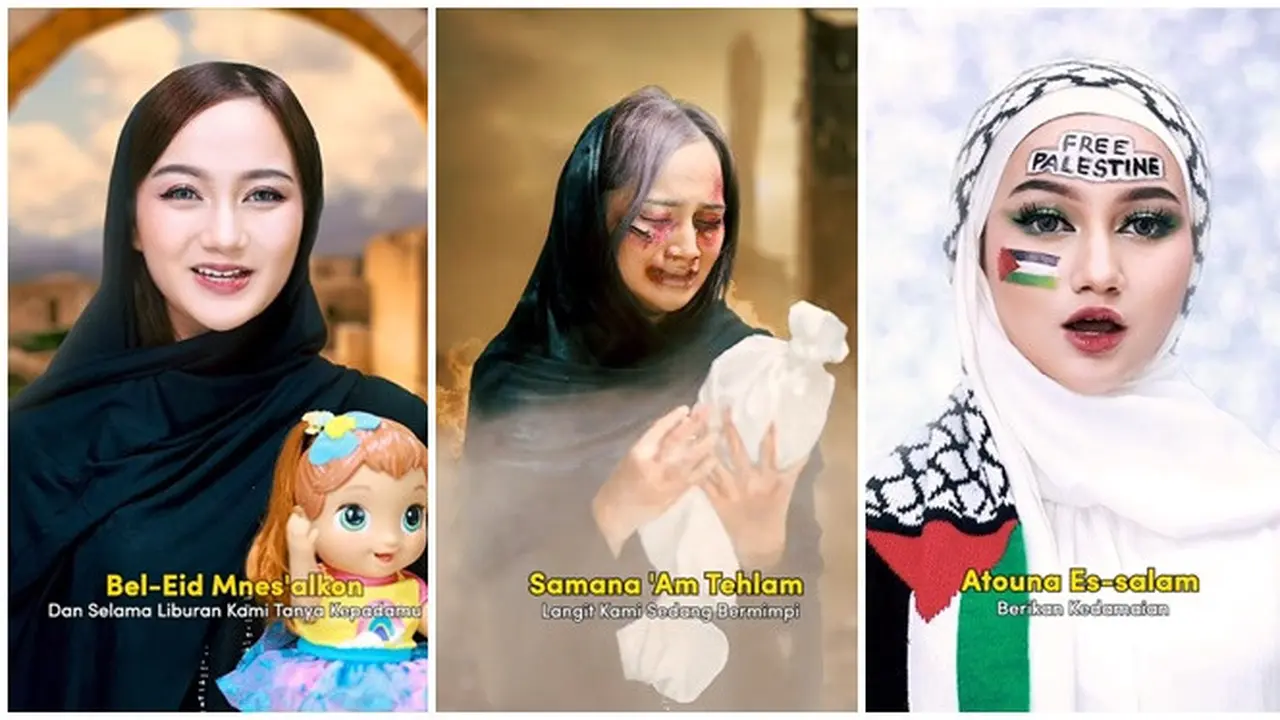 Dedikasikan Untuk Palestina, Konten Makeup Karya Kreator Nanda Arsyinta ...
