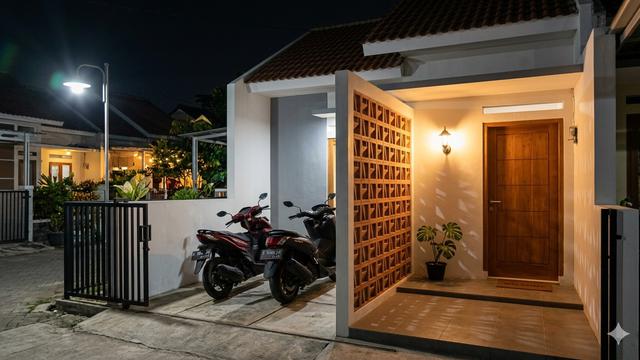 9 Inspirasi Teras Rumah Jadi Garasi Motor Estetik Tanpa Tambah Lahan ...