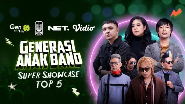 Nonton Keseruan Super Showcase Top 5 Generasi Anak Band Hanya di Vidio ...