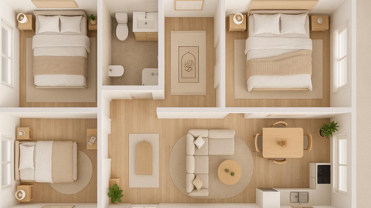 7 Model Desain Rumah Islami 3 Kamar, Cocok untuk Keluarga Kecil