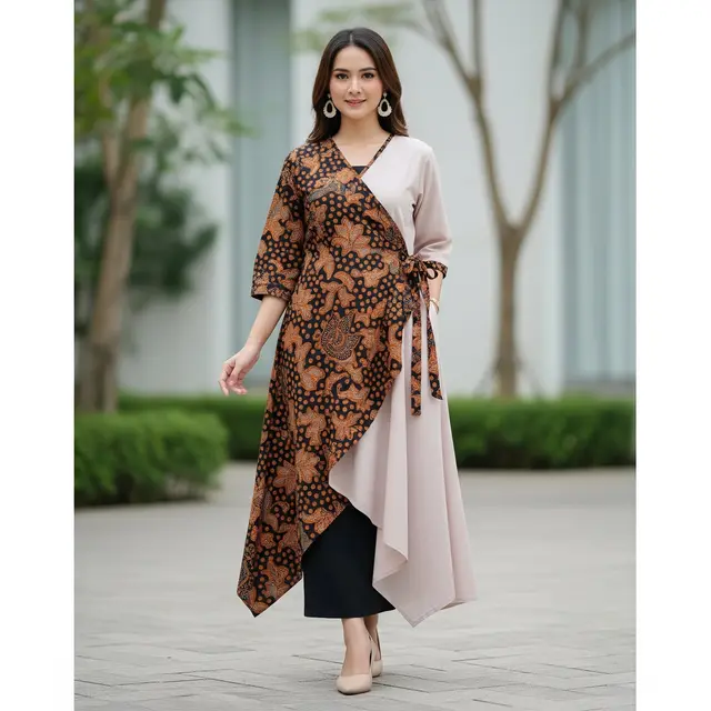 7 Inspirasi Model Baju Batik Asimetris Terbaru 2025, Stylish untuk ...