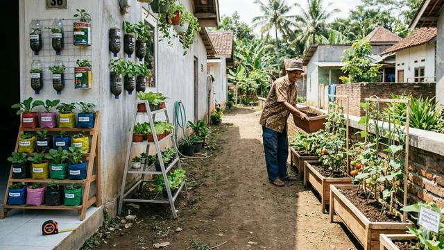 Cara Membuat Lorong Sayur Hijau di Samping Rumah Subsidi, Ikuti 8 ...