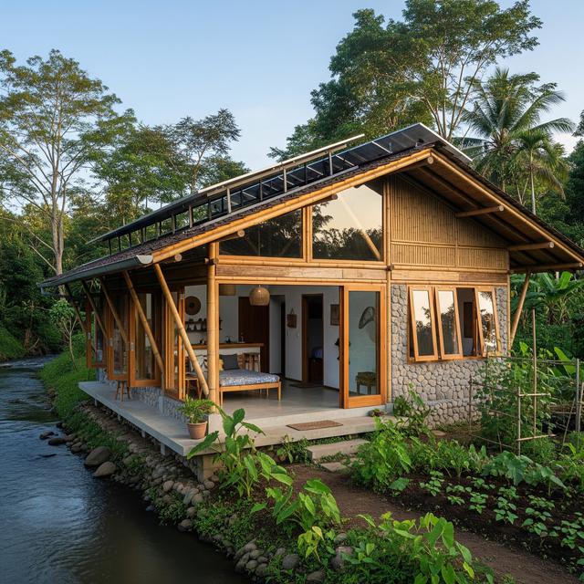 9 Desain Rumah Ukuran Sedang untuk Lokasi Dekat Sungai, Estetik dan Nyaman