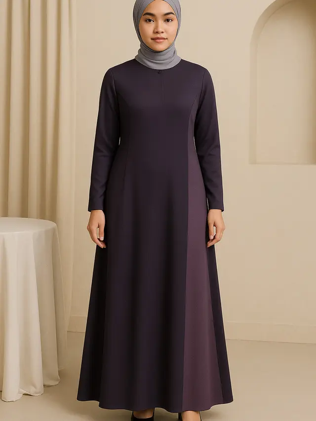 7 Rekomendasi Gamis Hijab Ungu untuk Pesta hingga Kondangan, Beri Kesan ...