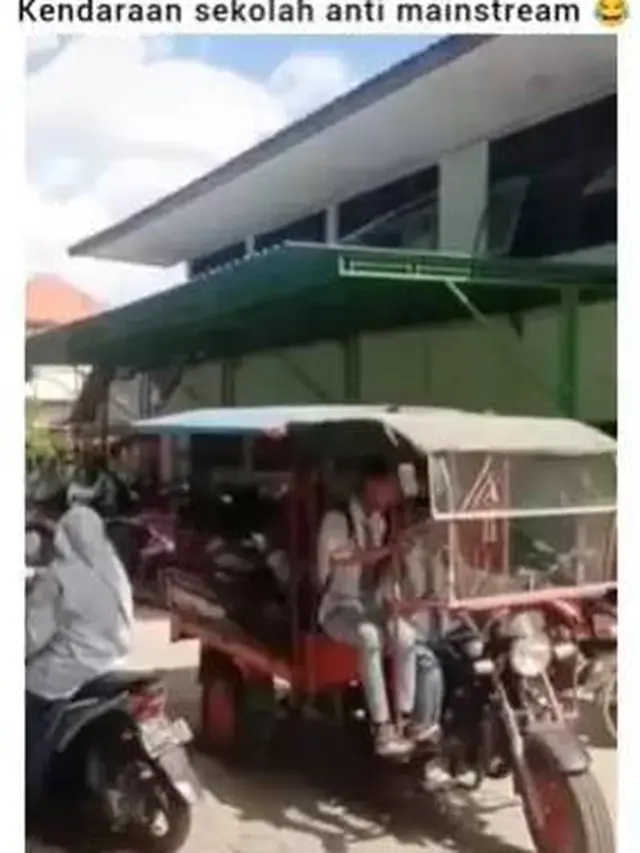 Kendaraannya Nyeleneh, Ini 7 Potret Kocak Siswa saat Berangkat Sekolah ...