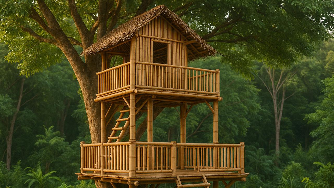 7 Model Rumah Pohon Sederhana dari Bambu, Ramah Lingkungan dan Estetik