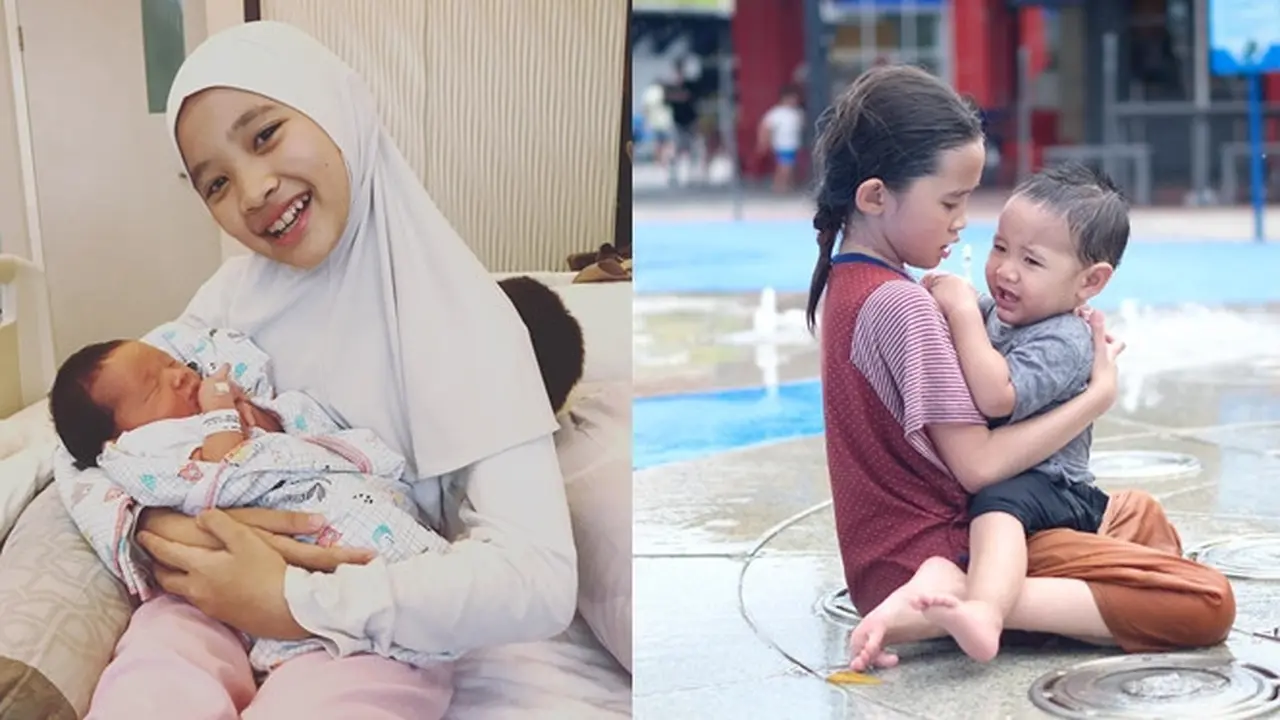 Jadi Anak Sulung, Ini 6 Potret Kana Sybilla Bramantyo Momong Empat Adiknya