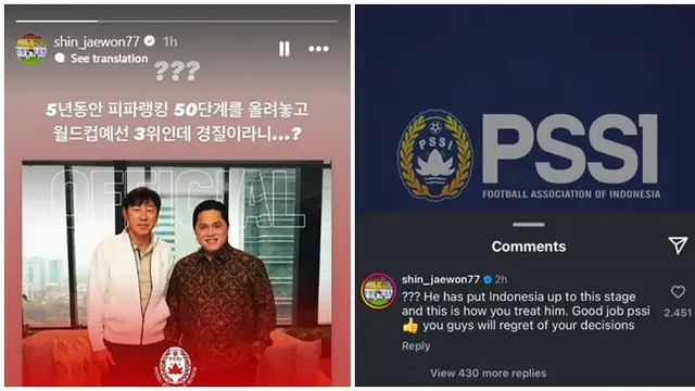 6 Fakta Shin Tae-yong Resmi Dipecat PSSI, Anak STY Turut Beri Respons - Hot Liputan6.com
