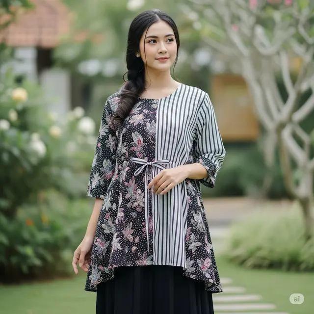 10 Model Batik Lurik Kombinasi Terbaru 2025, Stylish untuk Semua ...
