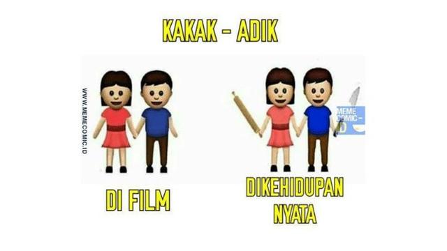 6 Meme Kocak Derita Punya Adik Ini Bikin Ketawa Geli - Hot Liputan6.com